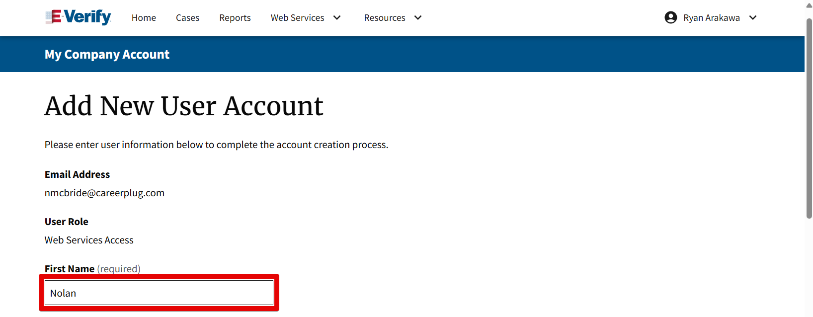 Setting up and using the E-Verify integration